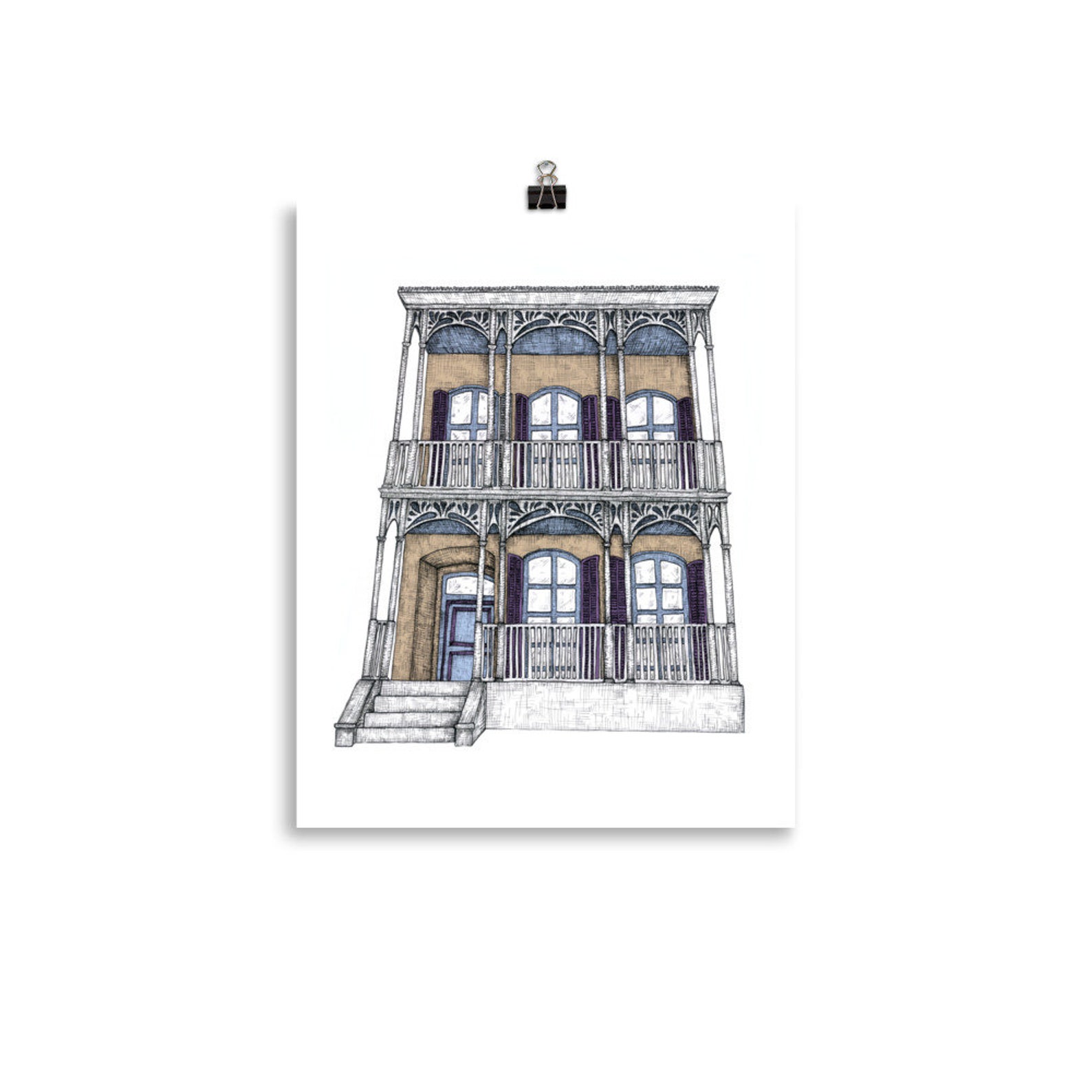 New Orleans Center-hall Cottage - Etsy