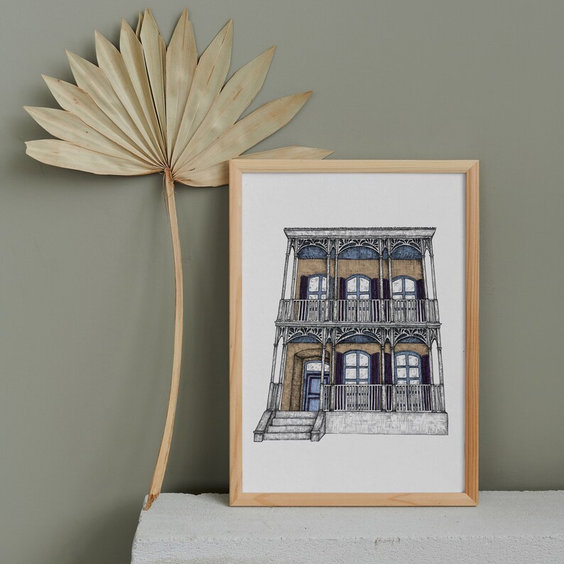 New Orleans Center-hall Cottage - Etsy