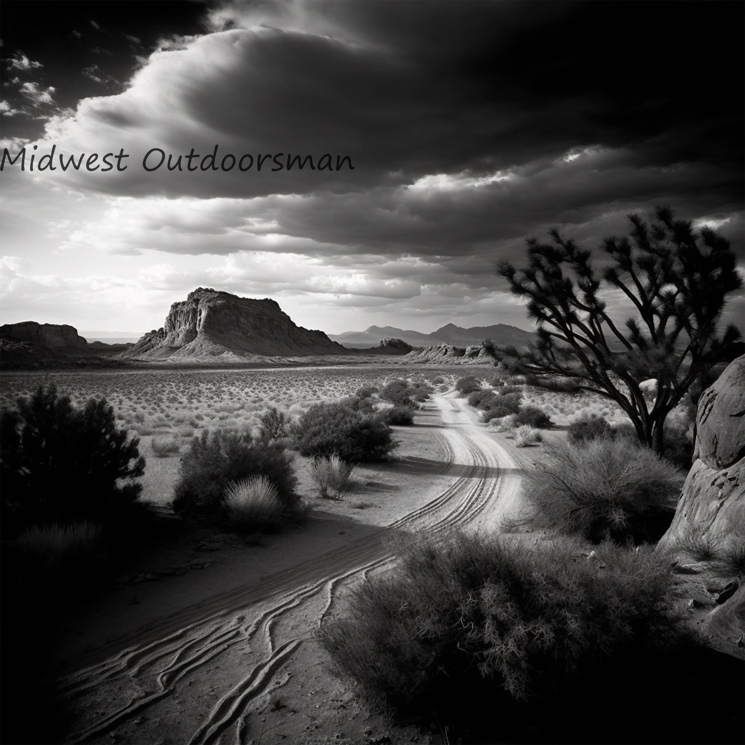 Black And White Desert Landscape Photography