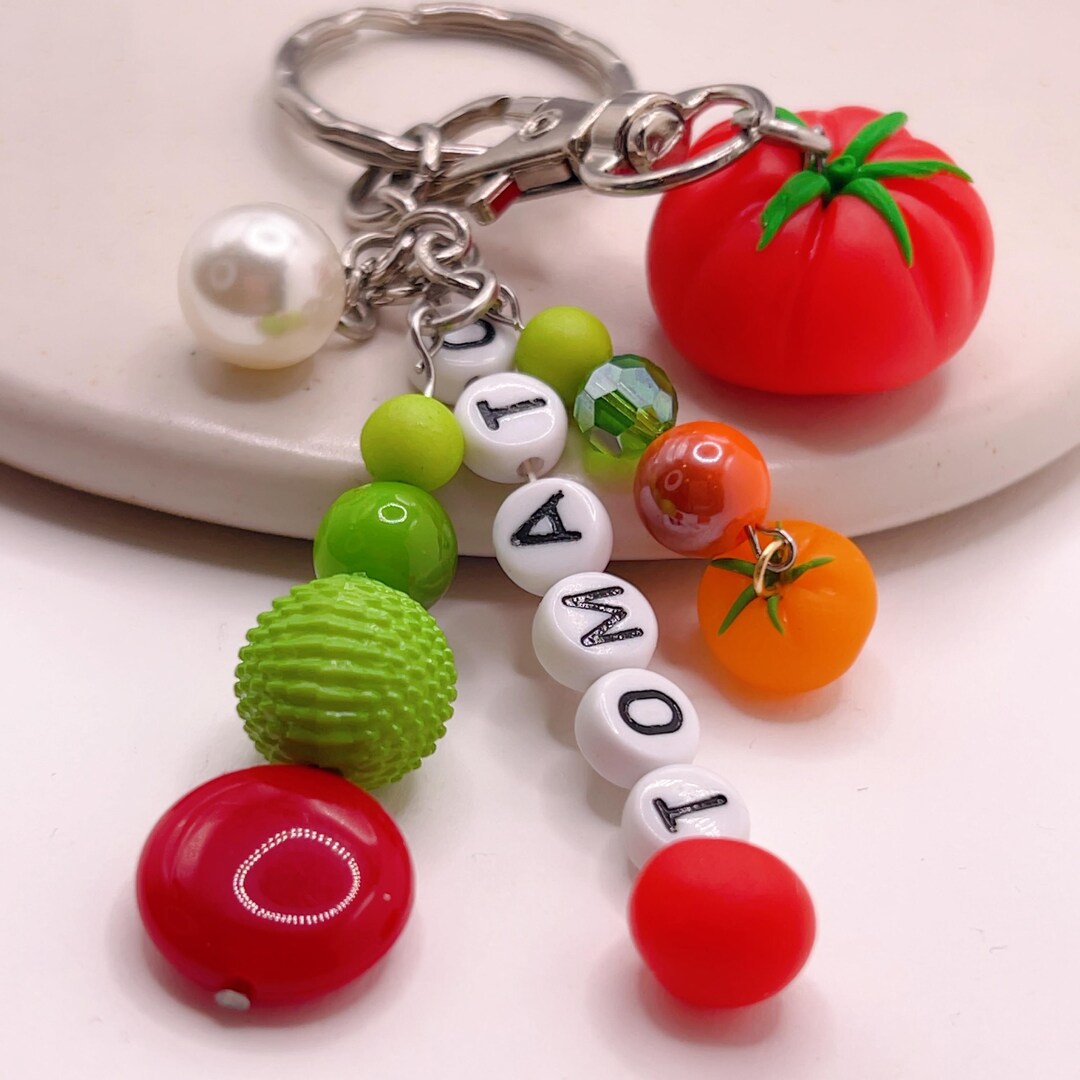 Handmade Tomato Keychain, Unique Veggie Purse Charm, Gardener Gift - Etsy