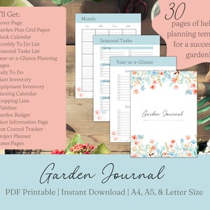 Garden Planner Printable Gardening Journal Planting Calendar Seed ...