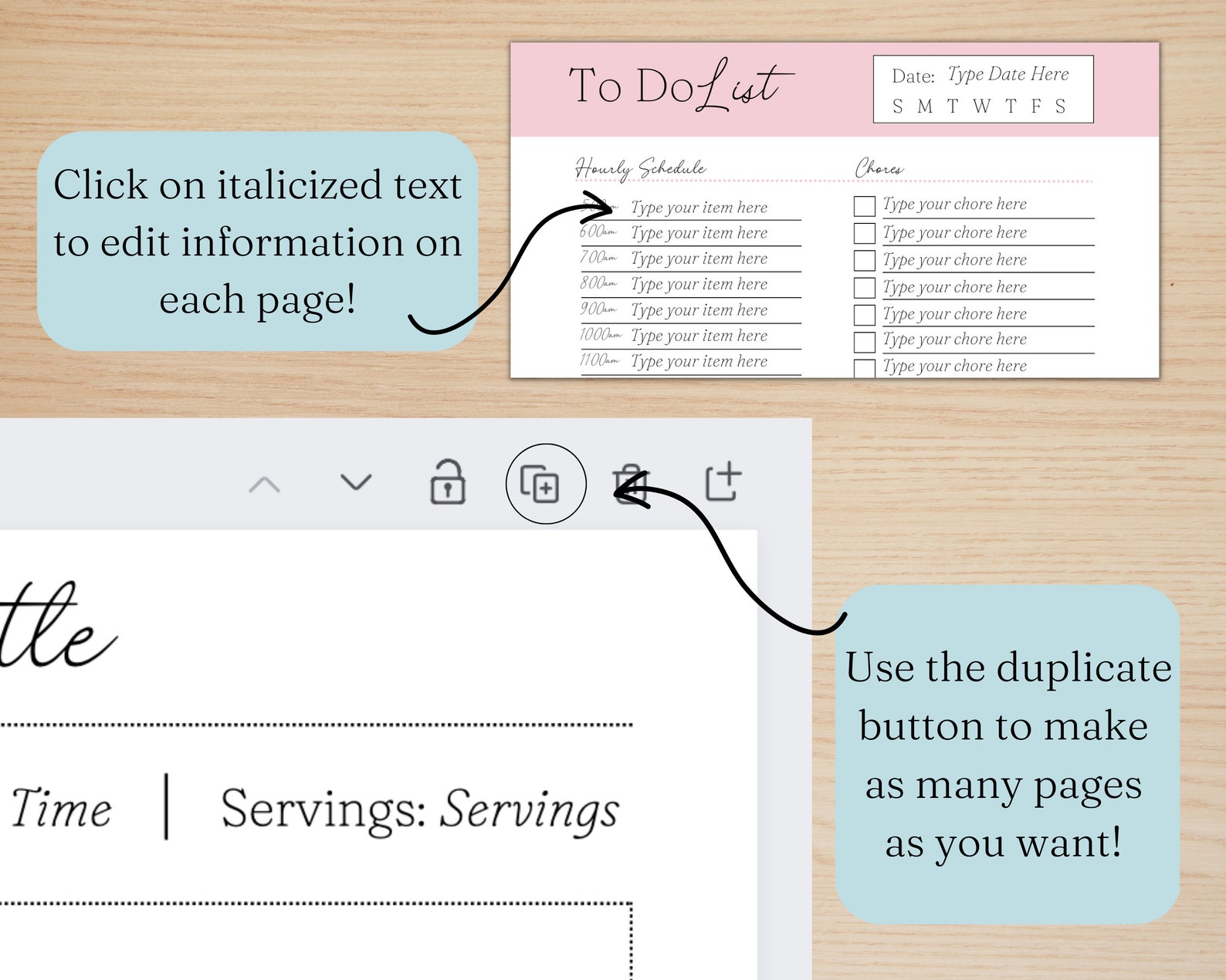 Editable and Printable to Do List and Daily Planner Bundle, Daily ...