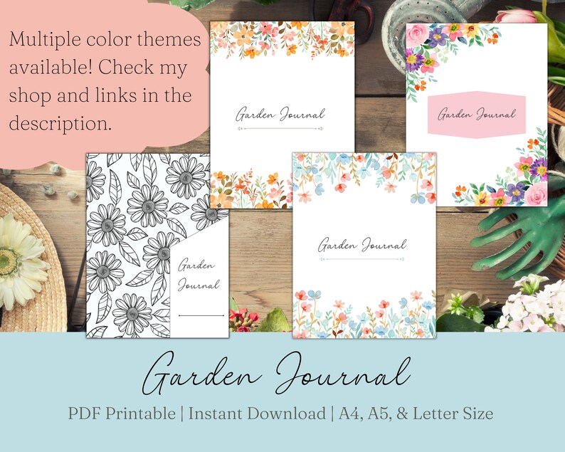 Garden Planner Printable Gardening Journal Planting Calendar Seed ...