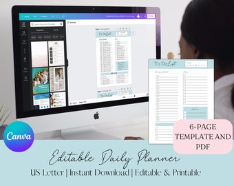 Editable and Printable to Do List and Daily Planner Bundle, Daily ...