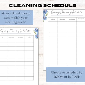 Printable Spring Cleaning Checklist Spring Cleaning Template With ...
