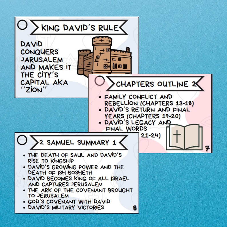 Bible Flashcard , 2 Samuel Flashcard , Bible Study Guide , Bible ...
