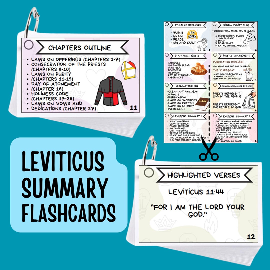 Bible Flashcards , Leviticus Flashcards , Bible Study Guide , Bible ...