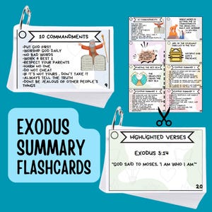 Bible Flashcards , Exodus Flashcards , Bible Study Guide , Bible ...