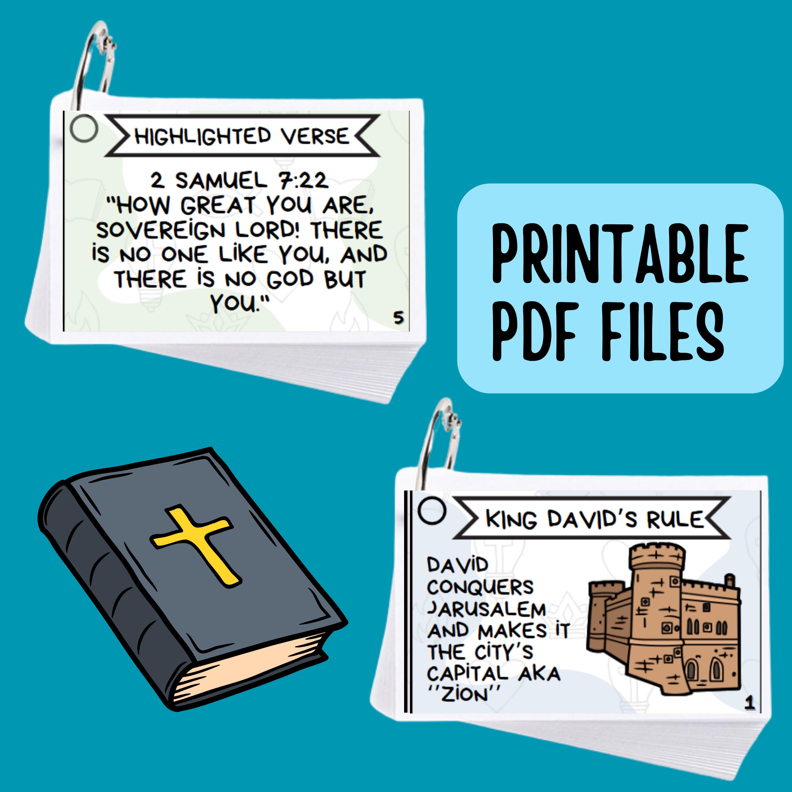 Bible Flashcard , 2 Samuel Flashcard , Bible Study Guide , Bible ...