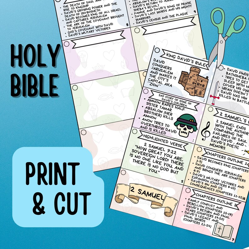 Bible Flashcard , 2 Samuel Flashcard , Bible Study Guide , Bible ...