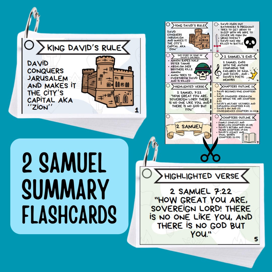 Bible Flashcard , 2 Samuel Flashcard , Bible Study Guide , Bible ...
