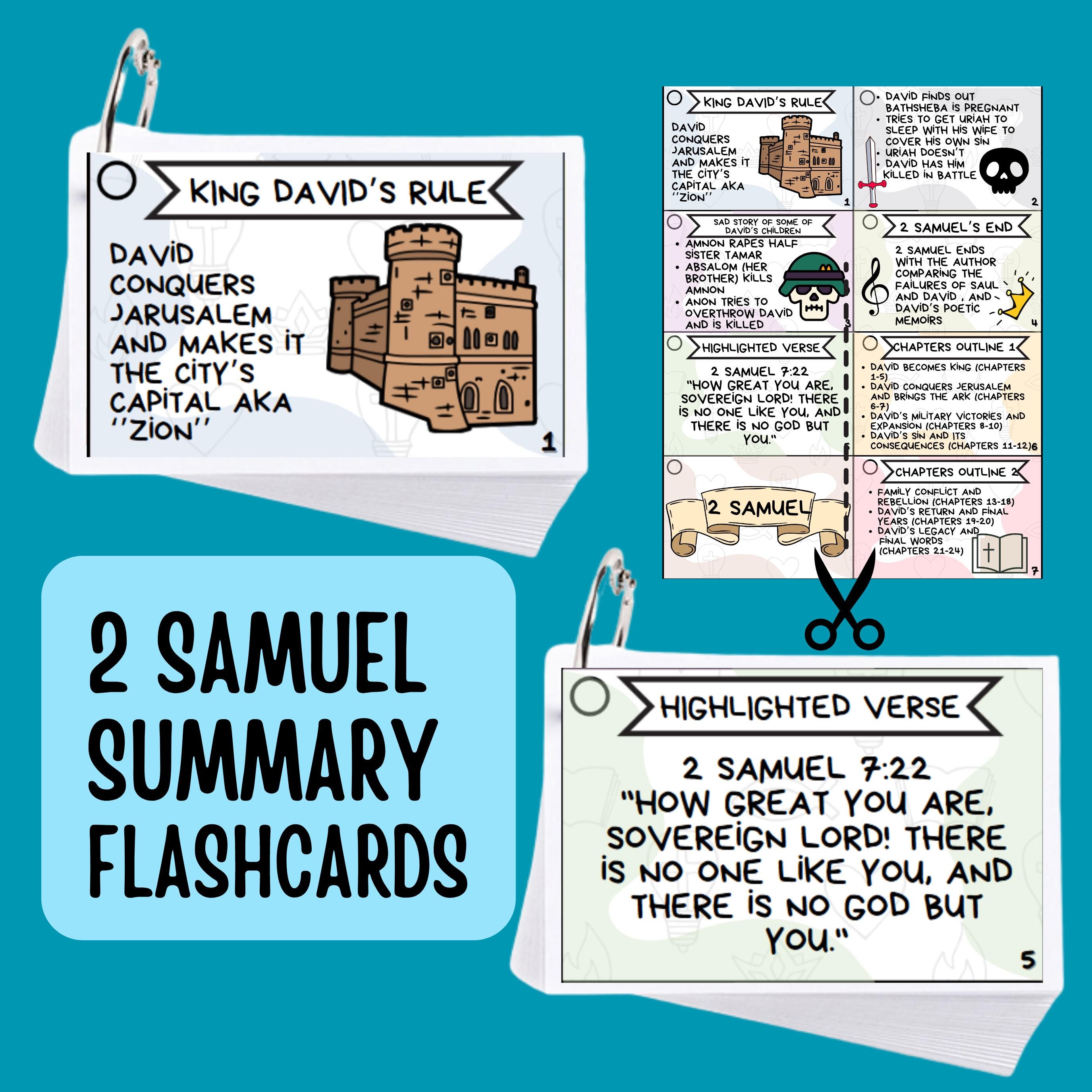 Bible Flashcard , 2 Samuel Flashcard , Bible Study Guide , Bible ...