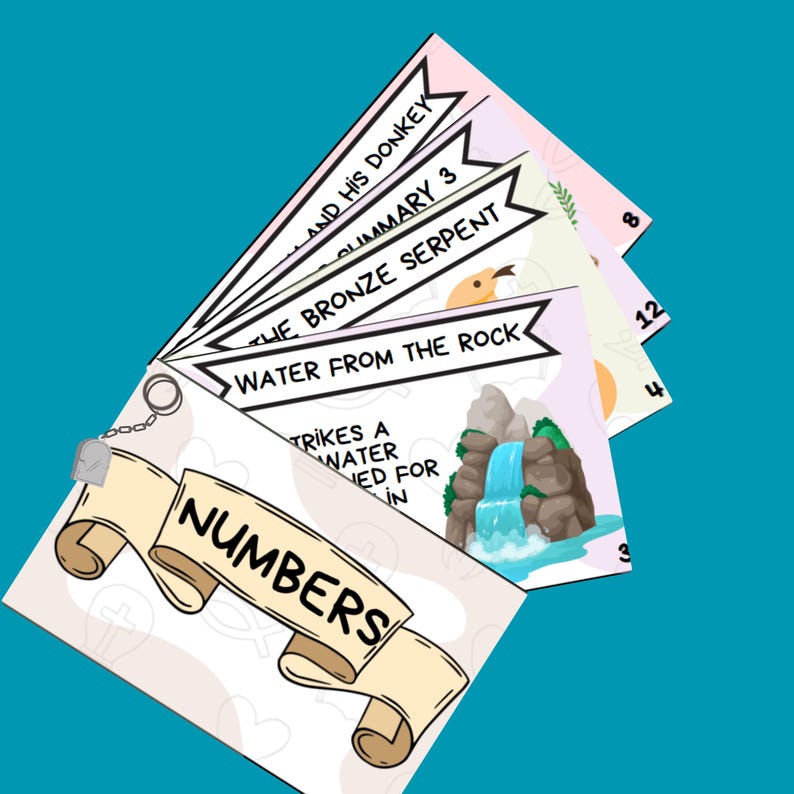 Bible Flashcards , Numbers Flashcards , Bible Study Guide , Bible ...