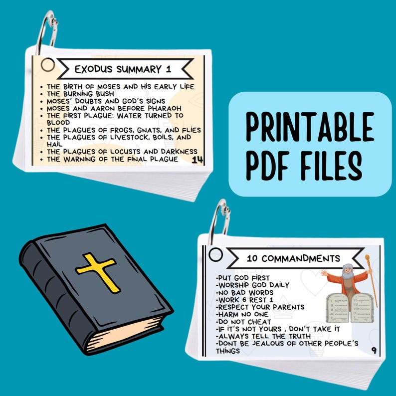 Bible Flashcards , Exodus Flashcards , Bible Study Guide , Bible ...