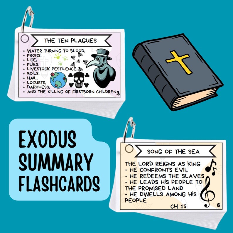 Bible Flashcards , Exodus Flashcards , Bible Study Guide , Bible ...