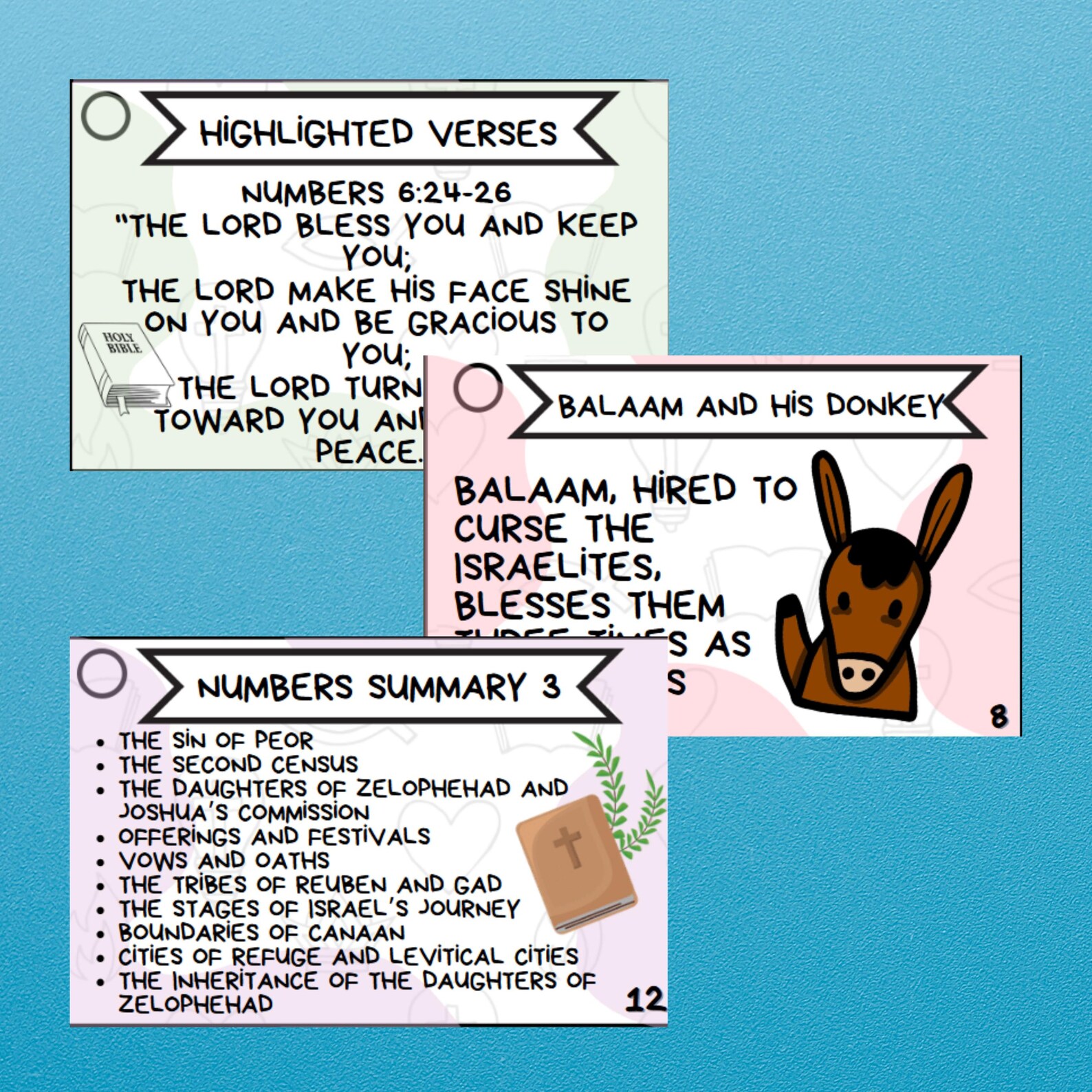 Bible Flashcards , Numbers Flashcards , Bible Study Guide , Bible ...