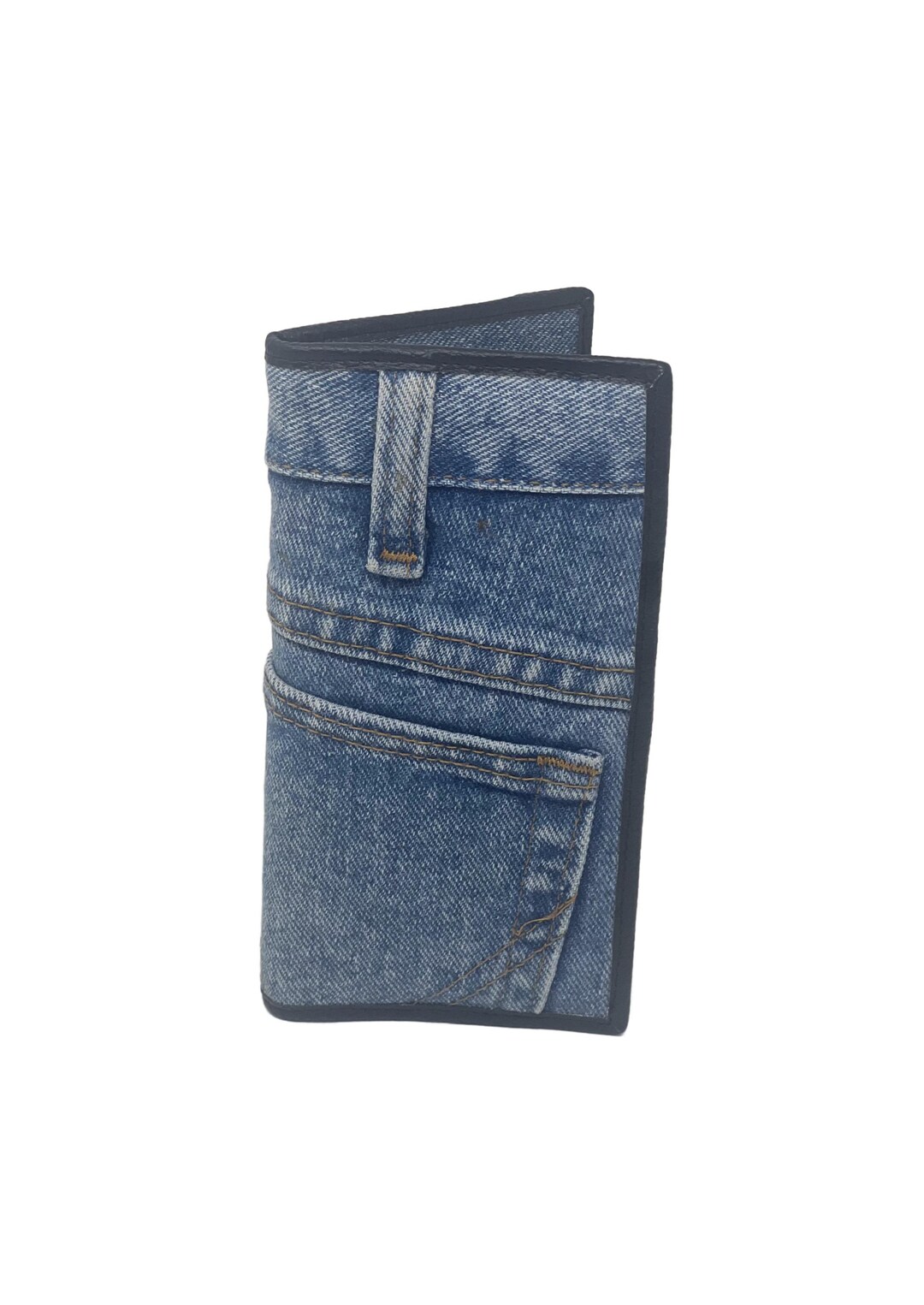 Denim Long Wallet: Hand Made Stylish A Chic and Sustainable Long Wallet ...