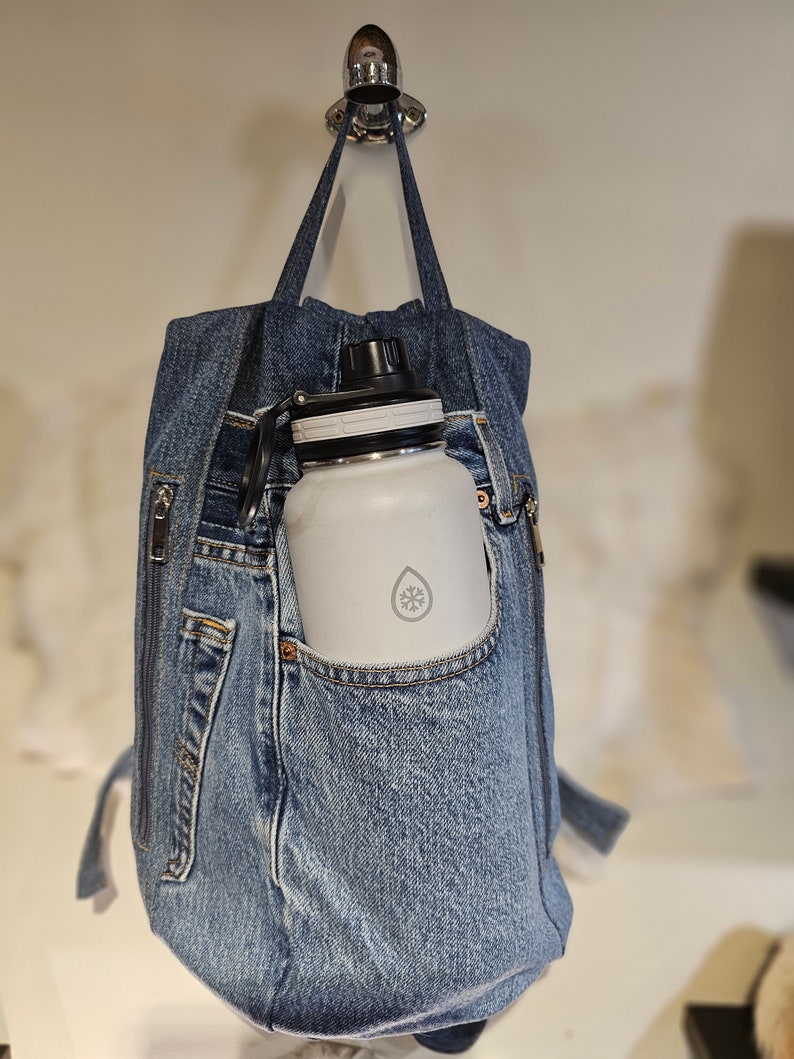 Denim Backpack: Street Style Fashion Backpack - Etsy