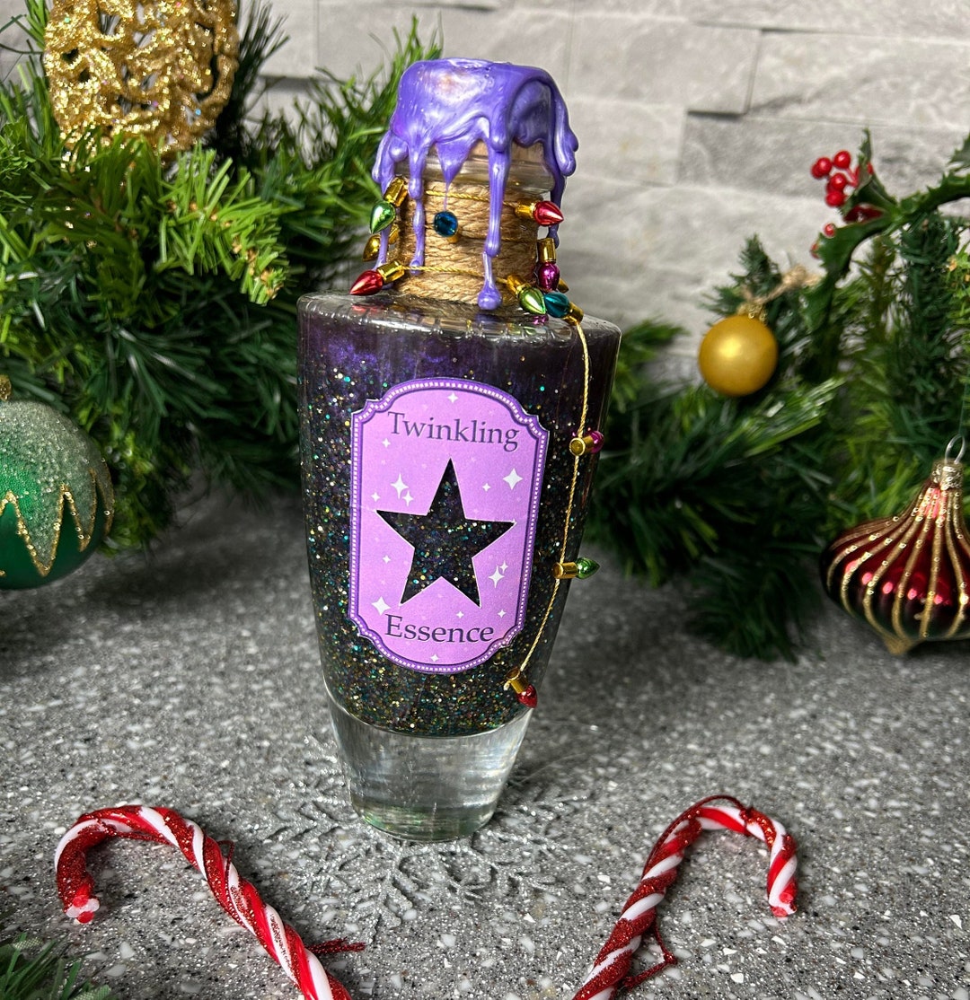 Twinkling Essence Christmas Magic Potion Glass Bottle Inspired - Etsy UK