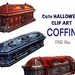 Spooky Halloween Coffin Clipart Set/watercolor PNG Coffin Illustrations ...