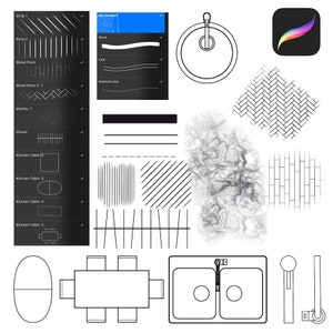 Architectural Brushes for Procreate/procreate Brush/procreate Stamps/2d ...
