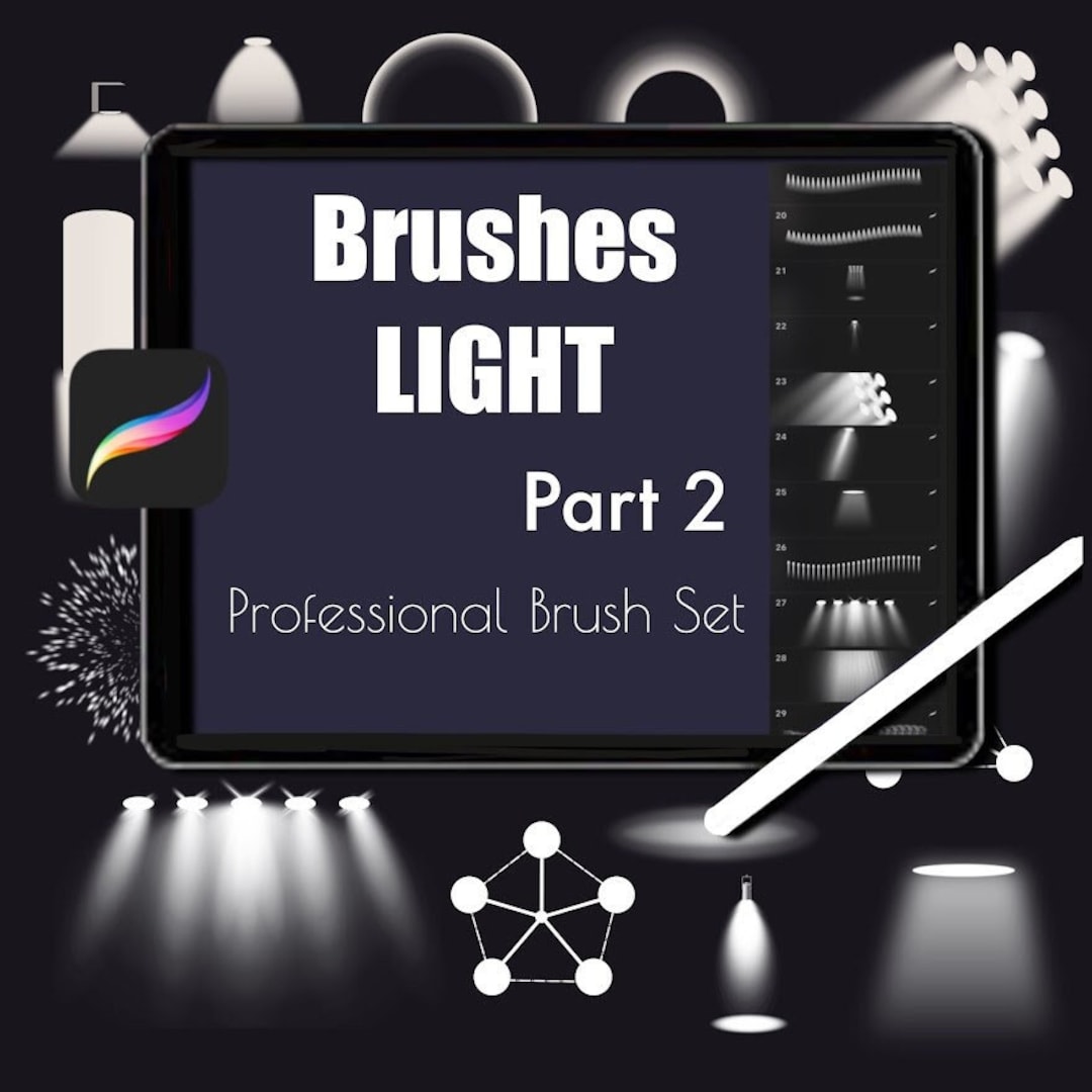 44 Lights Brush Set/procreate Brushes/architect Brushes/space Planning ...