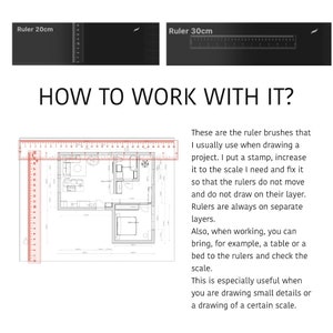 Digital Rulers for Procreate Brushes/ruler Template Procreate Stamp ...