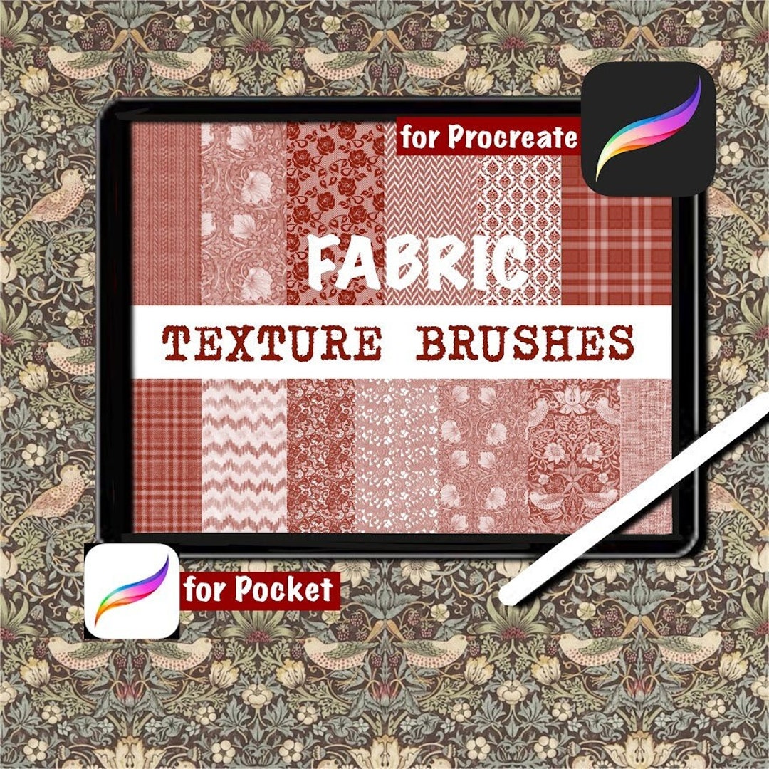 27 Fabric Texture Procreate Brushes | Interior Design Textile Tools ...