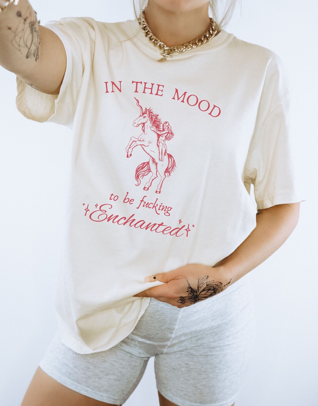 In the Mood to Be F*cking Enchanted Meme Tshirt Comfort Colors Unicorn ...