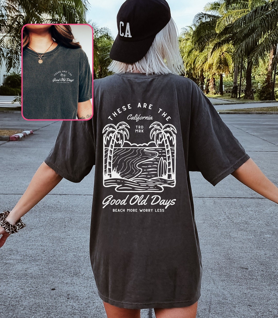 These Are the Good Old Days Comfortcolors Tshirt Coconut Girl Ocean ...