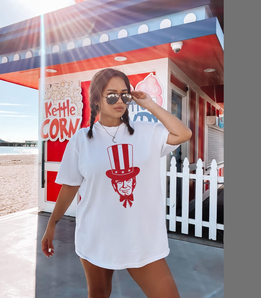 Trump MAGA Fourth of July Comfortcolors MAGA Apparel Ultra Maga Uncle ...