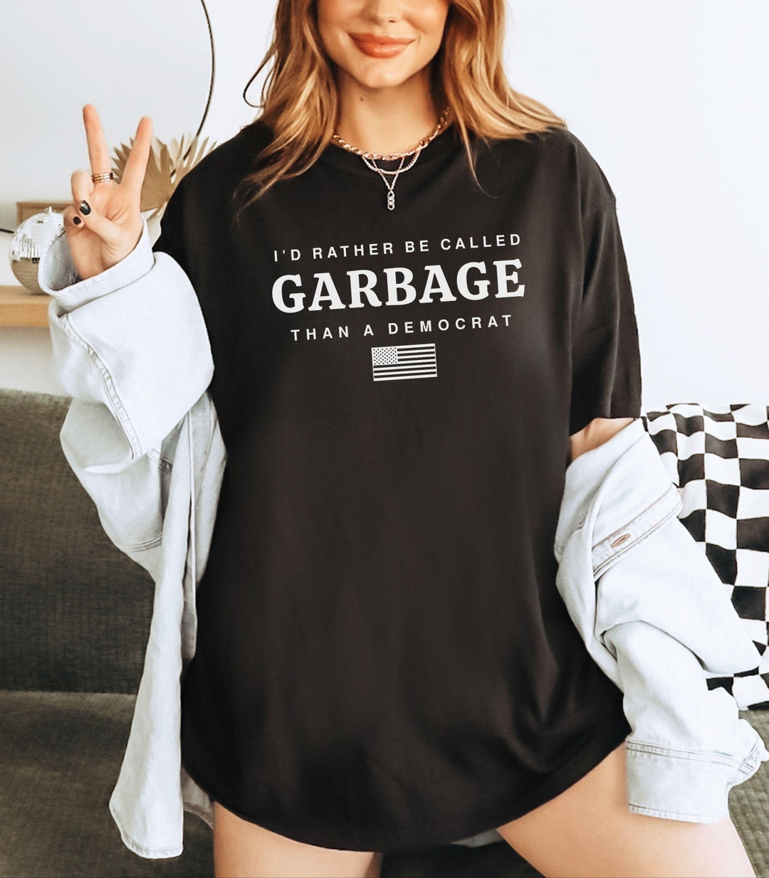 MAGA Garbage Trump 2024 Comfortcolors Tshirt Lets Go Brandon MAGA ...