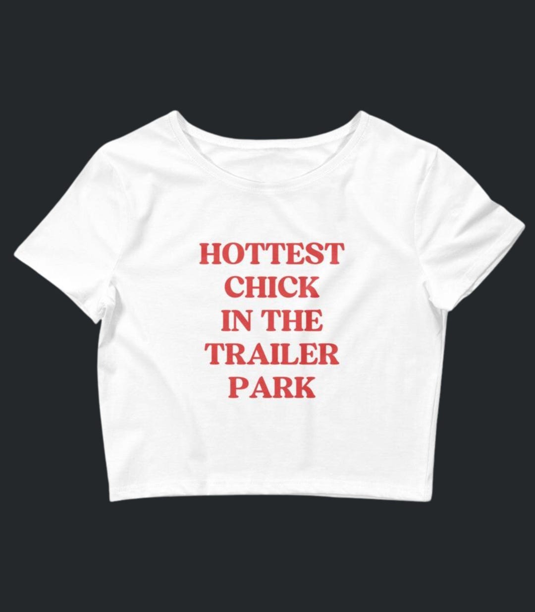 Hottest Chick in the Trailer Park Baby Tee Unhinged Crop Top Unhinged ...