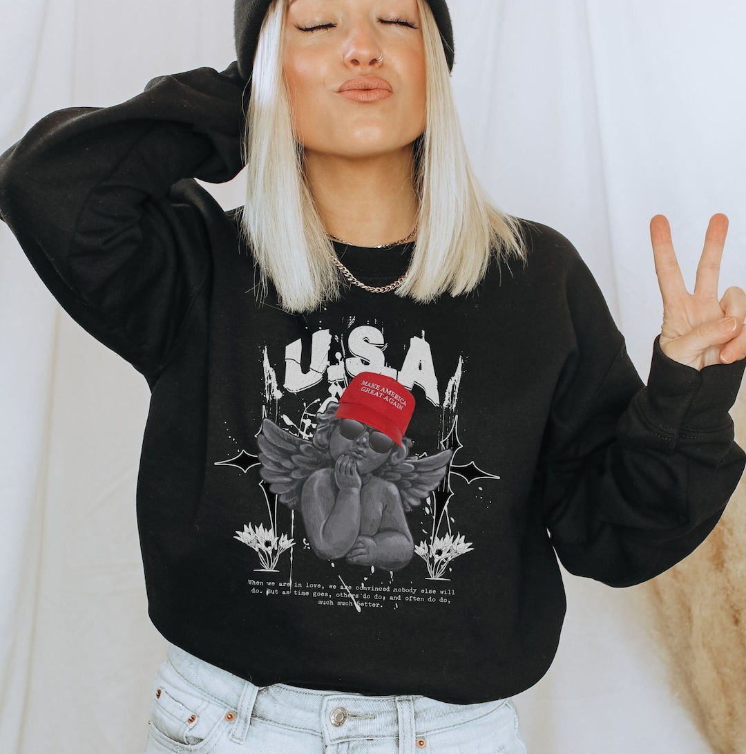 MAGA Sweatshirt Trump 2024 MAGA Apparel Ultra Maga Lets Go Brandon Free ...