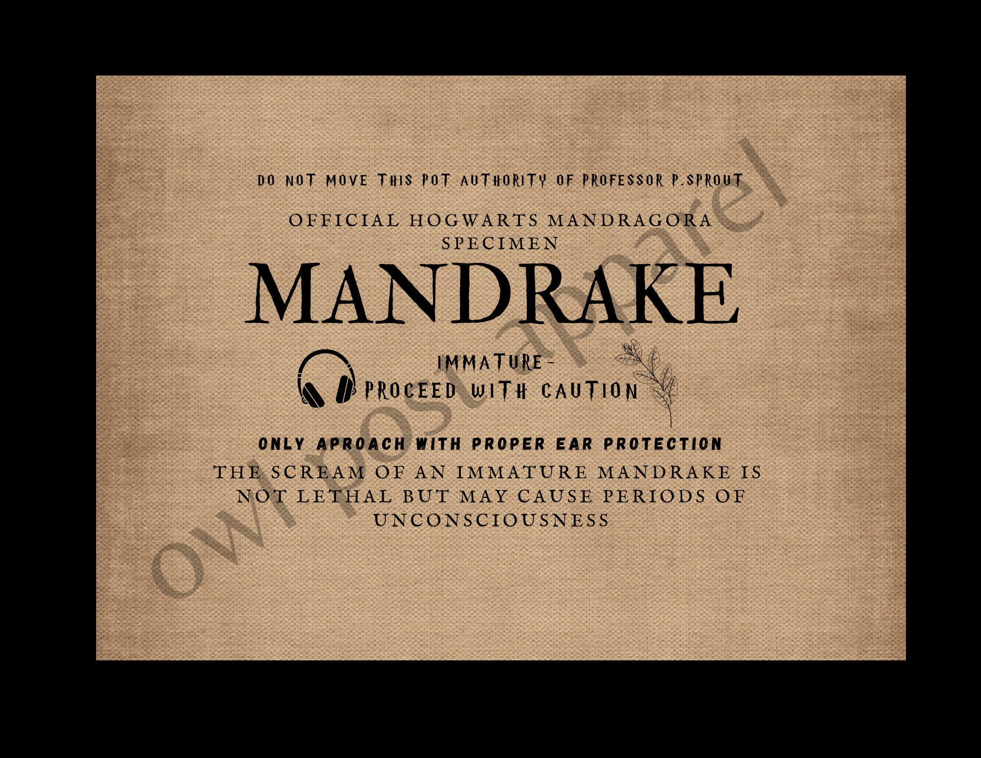 MANDRAKE Plant Labels Editable Pack of 9 Unique Labels - Etsy