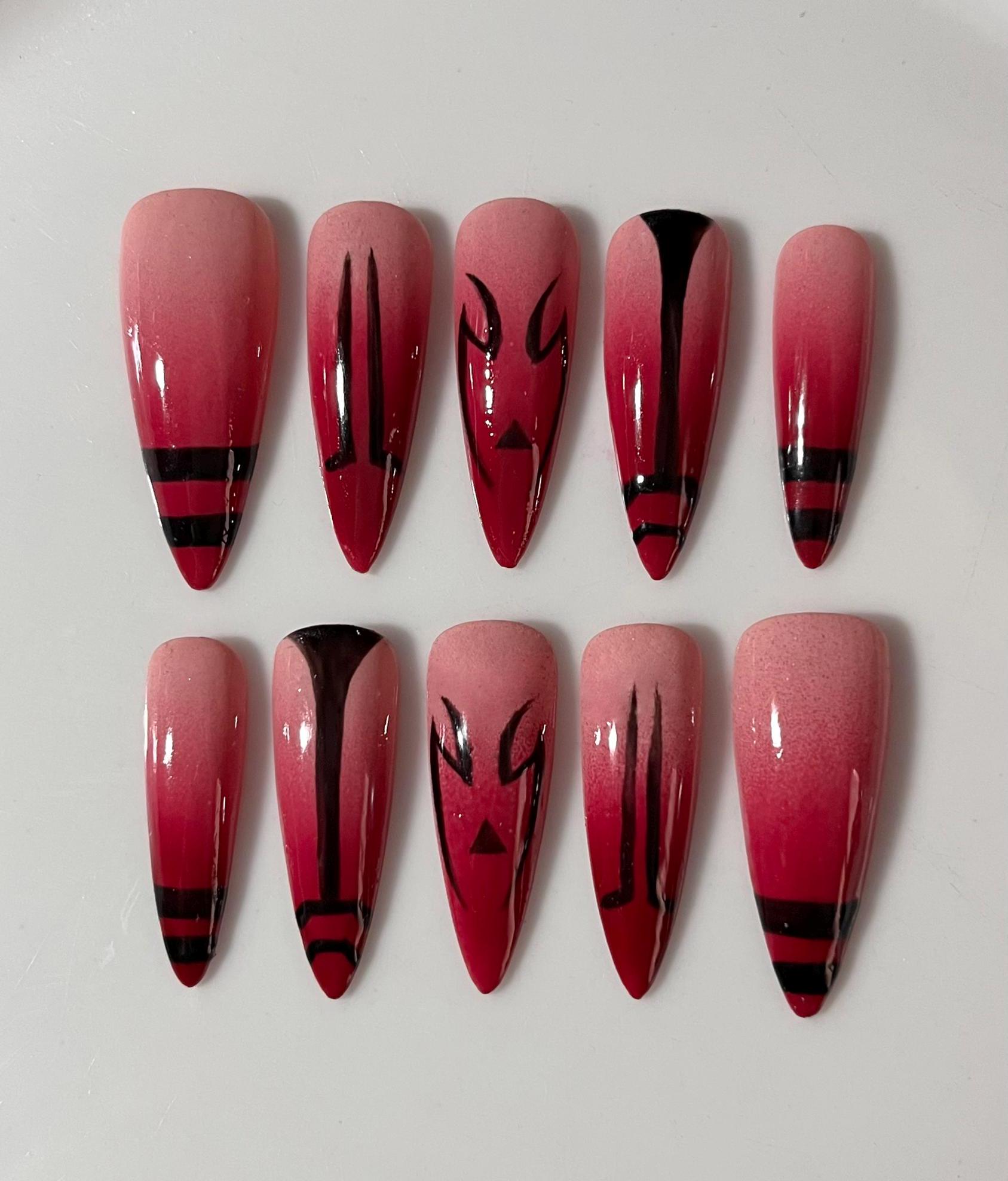 Press on Nails Jujutsu Kaisen Sukuna / False Nails / Handmade - Etsy UK