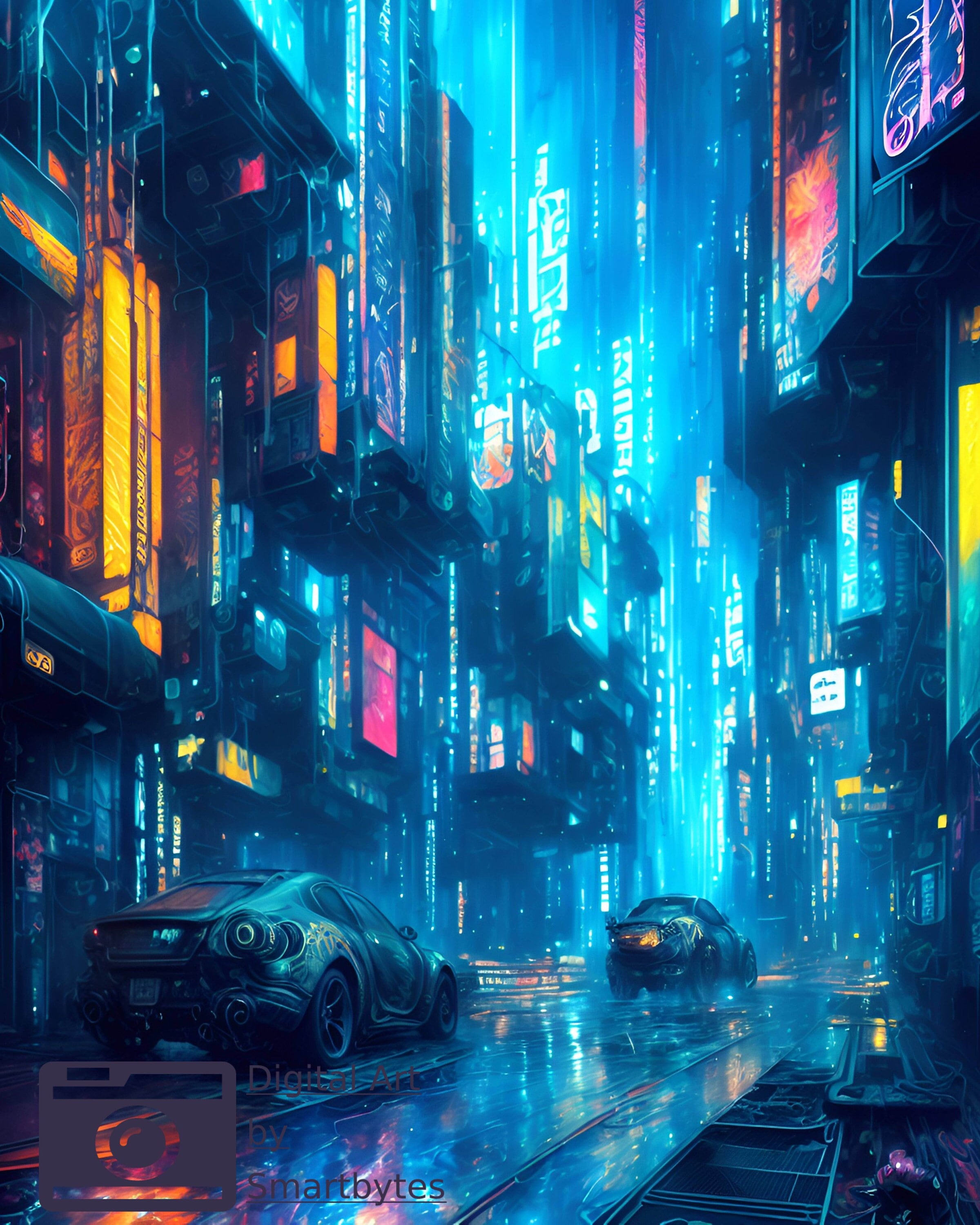 Cyberpunk, Cyber Street, Digital Download, Digital Art Print, Wall Art ...
