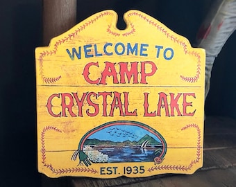 Camp Crystal Lake Sign - Etsy