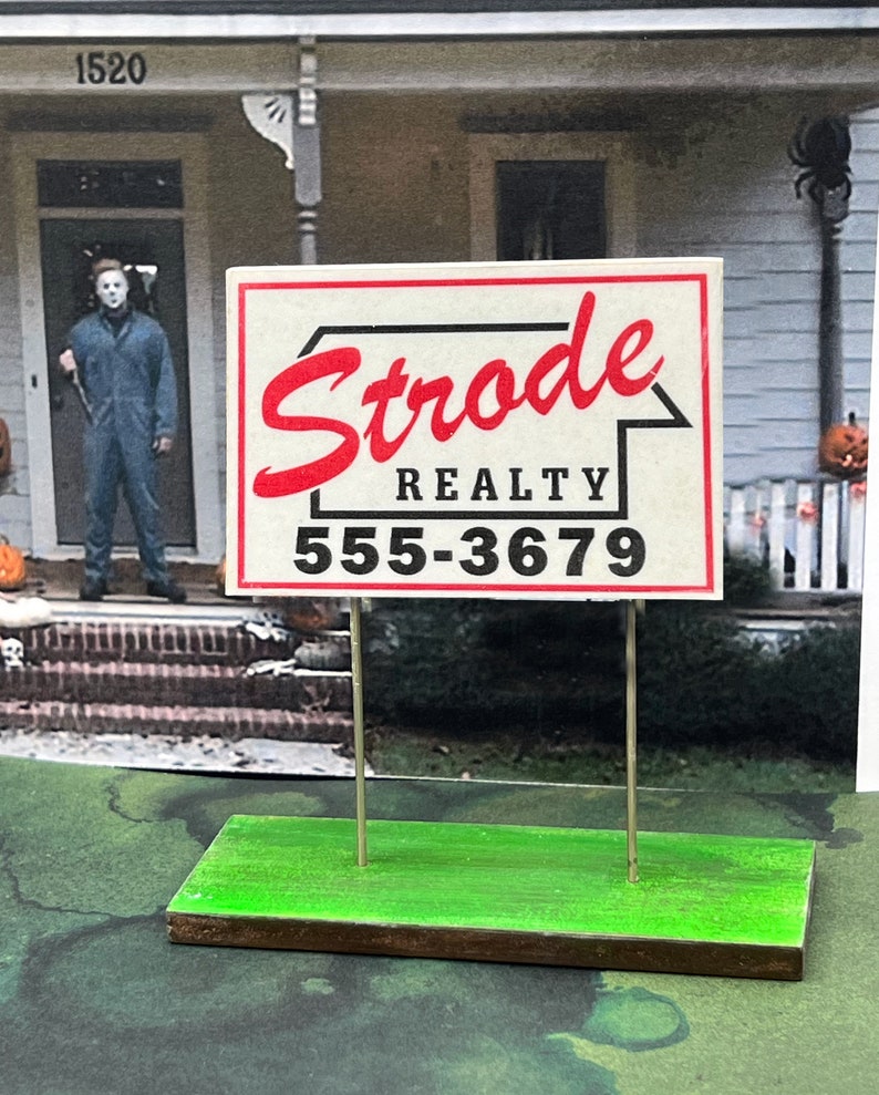 Réplica del letrero a escala de Strode Realty de Halloween - Etsy México