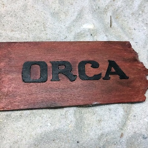 ORCA Boat Sign Wreckage From JAWS - Etsy
