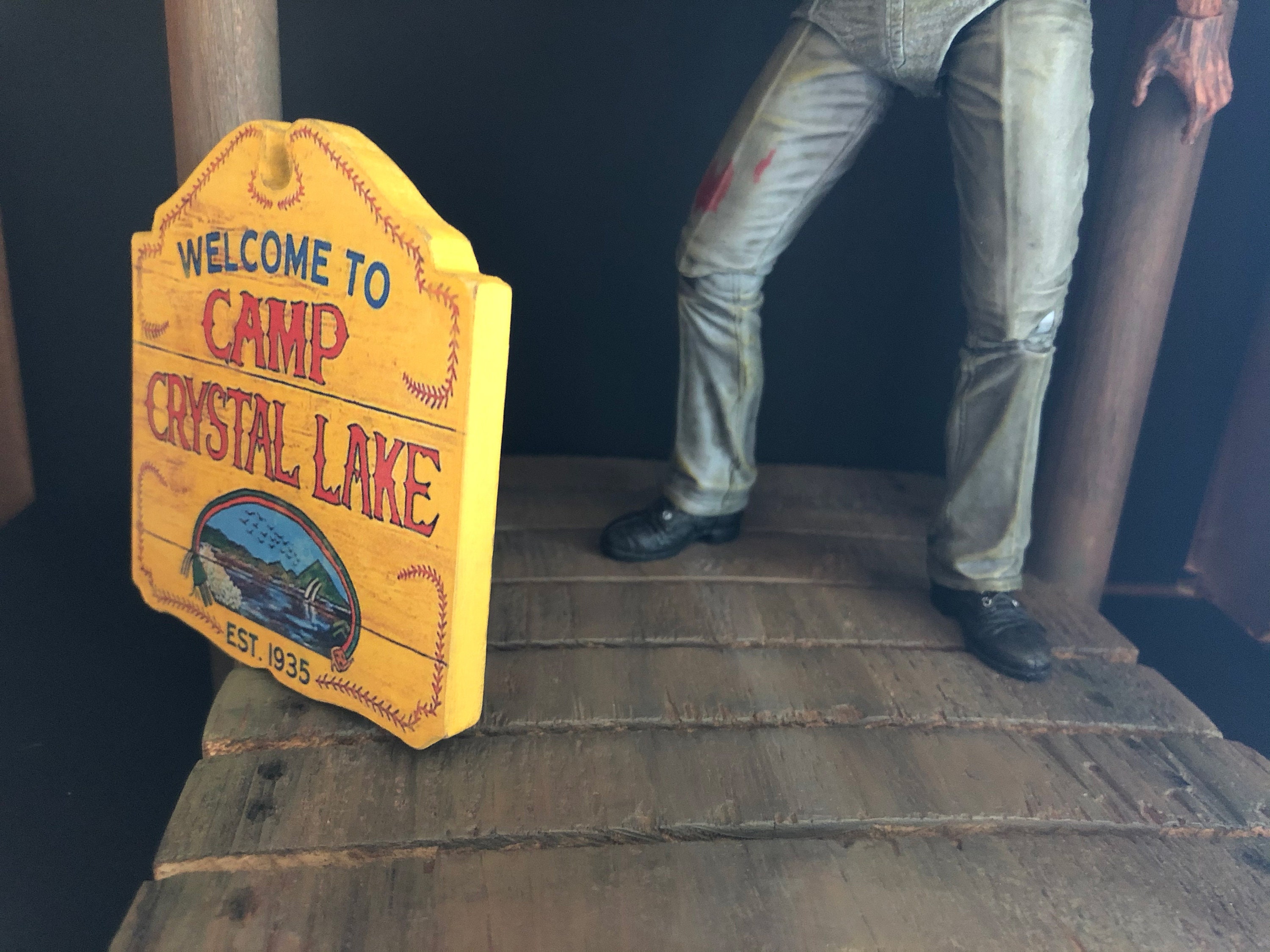 Camp Crystal Lake Wood Sign - Etsy