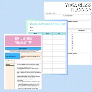 Yoga Class Plan & Business Templates: Top to Bottom Vinyasa Flow - Etsy