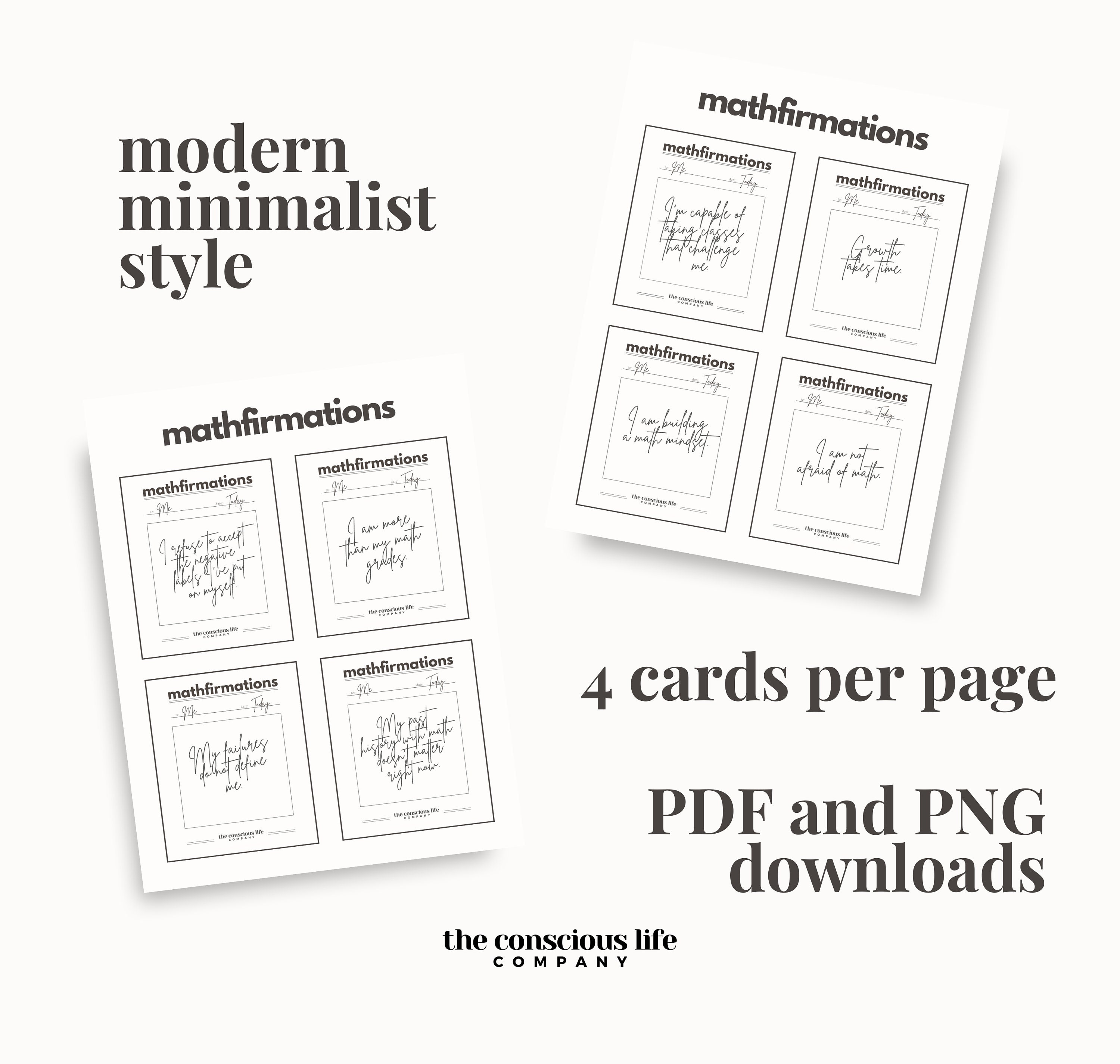 Mathfirmations Math-minded Positive Affirmations Math - Etsy