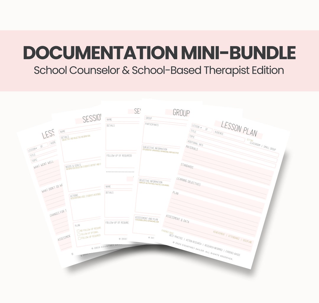 School Documentation Mini Bundle | Lesson Plan | Session Notes | Group ...