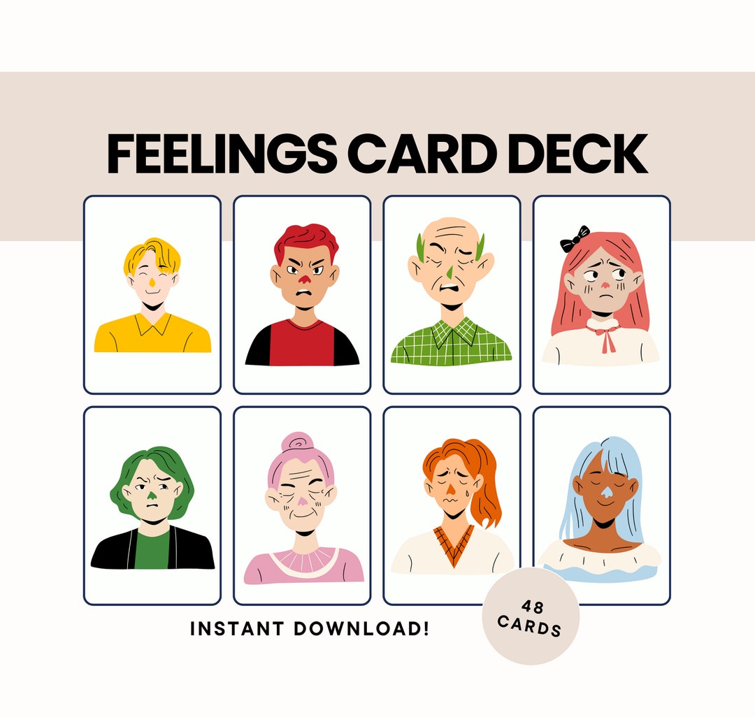 Feelings Card Deck | Social Stories, Emotions Cards, School Counseling ...