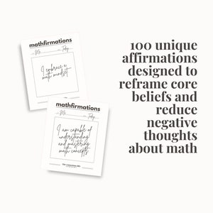 Mathfirmations | Math-minded Positive Affirmations | Math Flashcards ...