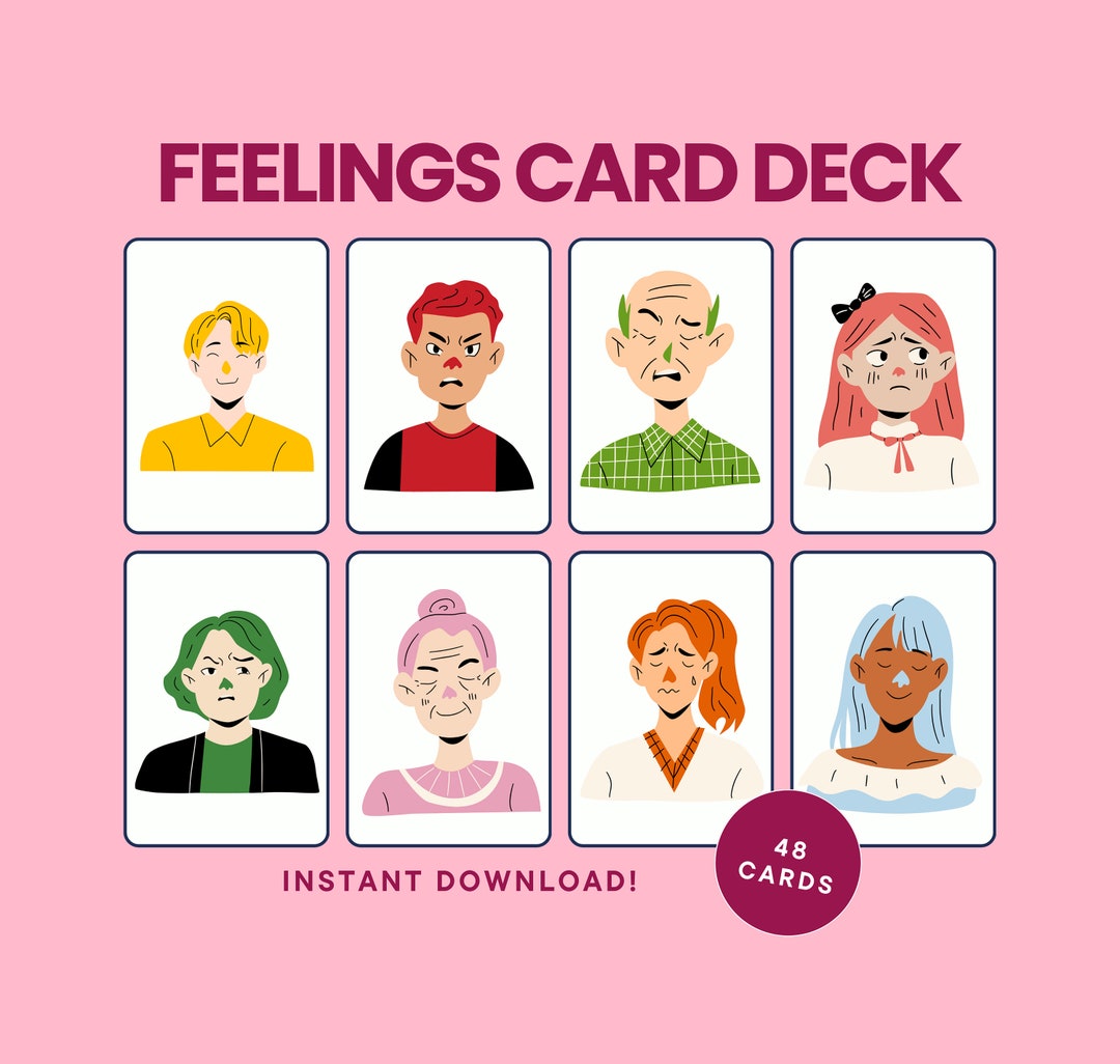 Feelings Card Deck Social Stories Emotions Cards School - Etsy