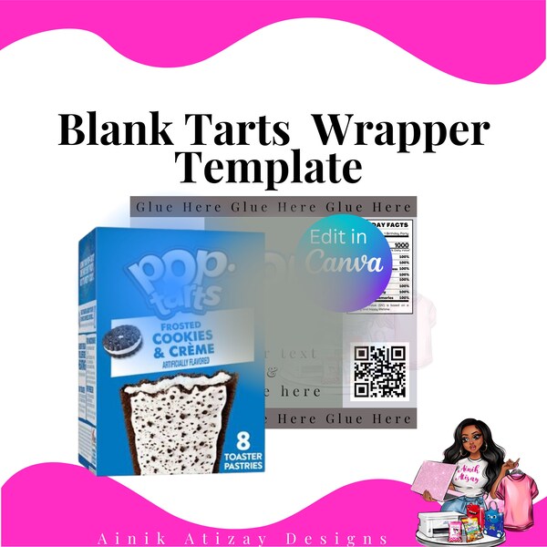 Blank Pop Tarts Template - Etsy