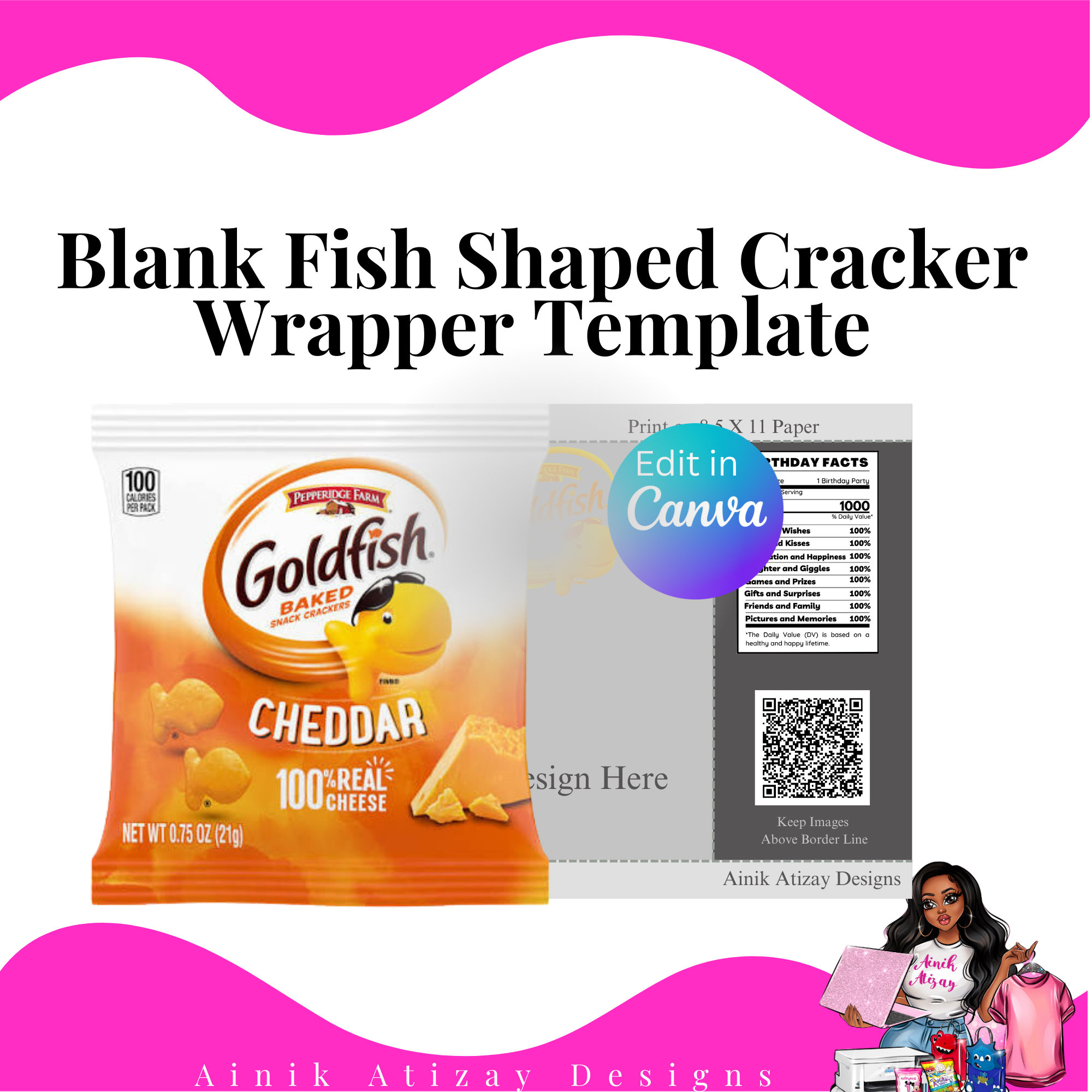 Goldfish Cracker Template
