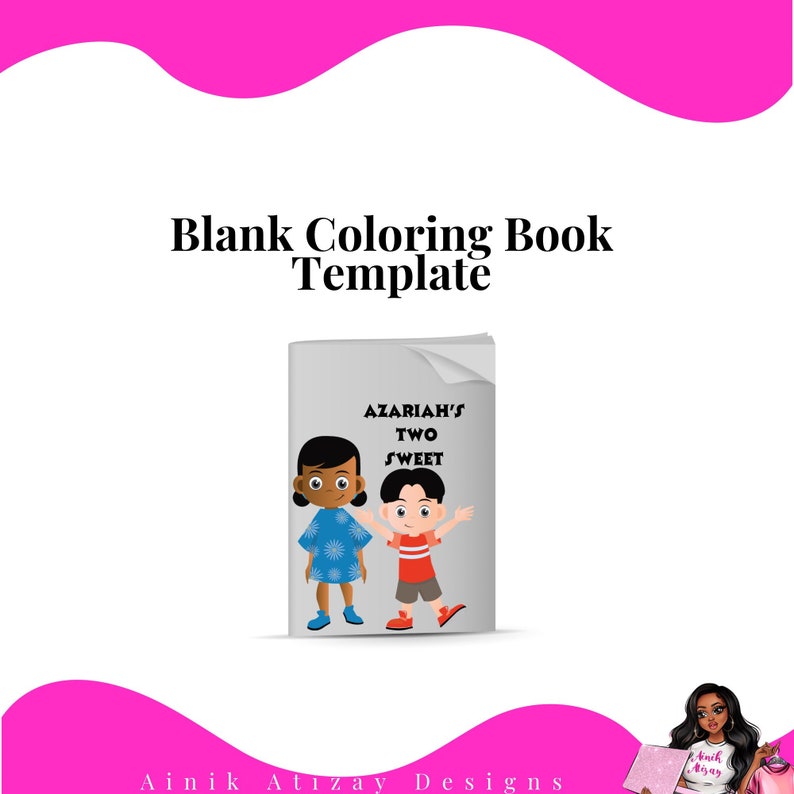 Blank DIY Coloring Book Template for Canva - Etsy
